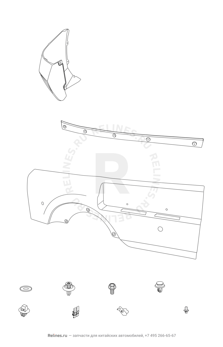 Запчасти Chery Tiggo Поколение I (2005) — Задний бампер и другие детали ...